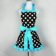 Duety Cute Apron with Pockets, Adjustable Retro Polka Dot Kitchen Apron ...