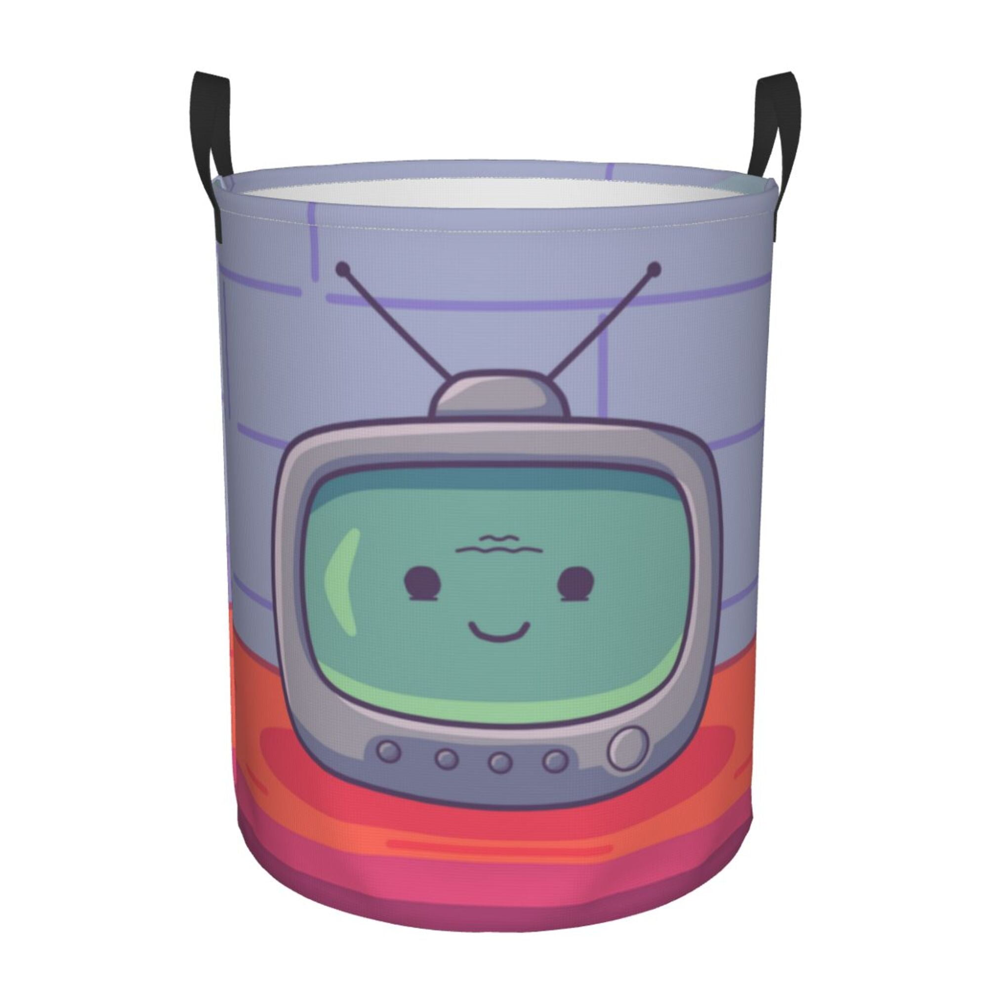 LNWH Laundry Basket, Cartoon Fun Tv Festival Foldable Laundry Hamper ...