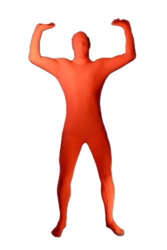 Deluxe Fluro Orange Glow Bodysuit Morphsuits Costume - Walmart.com
