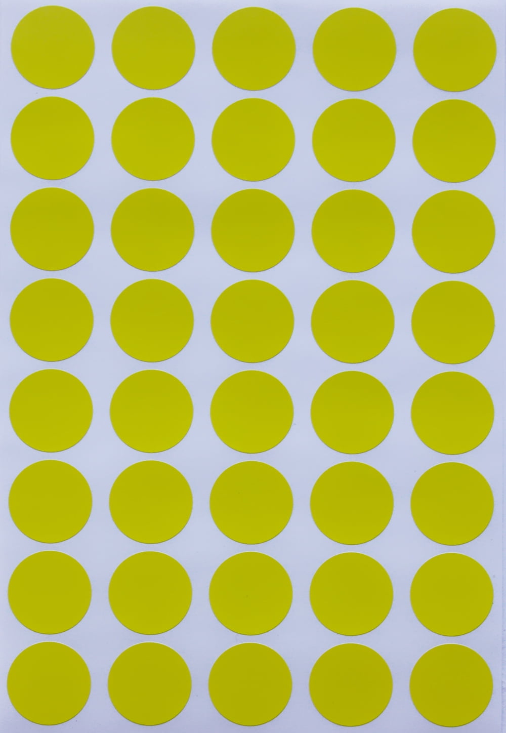 Color Coding Labels 3/4 inch, Round Dot Stickers in Yellow 19mm - 1000 ...