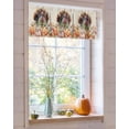 Autumn Pumpkin Turkey Thanksgiving Window Valances for Kitchen,Rod ...