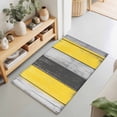 Coastal Style Area Rugs 2x3ft Vintage Gray Yellow Stripes Wood Texture ...