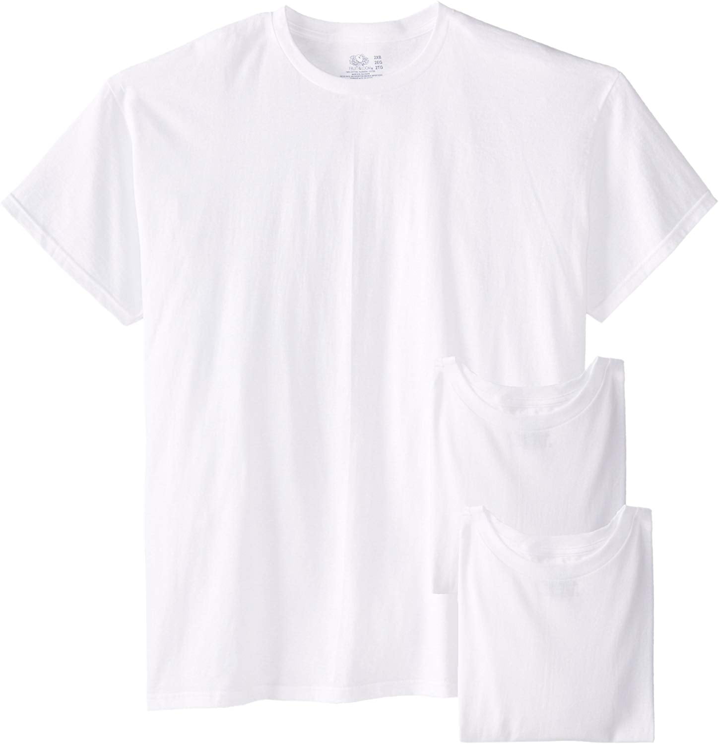 3 Pack Of Fruit of the Loom Men's Big Size Crew T-Shirts - Walmart.com