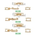 12Pcs 3 Styles Brass Fold Over Clasps Sets Golden 11~13mm Clasp: 10x2~3 ...