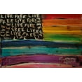 Marmont Hill "Live Free Rainbow Flag" by Tori Campisi Painting Print on ...