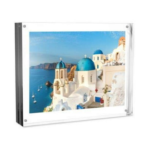 Acrylic Picture Frame 8x10? Clear Freestanding Block Frame with Double ... Acrylic Picture Frame 8x10? Clear Freestanding Block Frame with Double ...