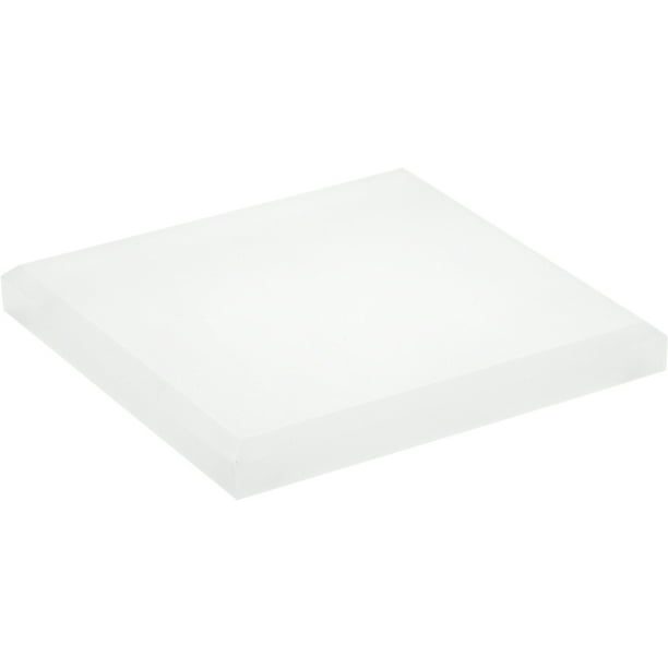 Plymor Frosted Acrylic Square Beveled Display Base, 4" W x 4" D x 0.5 ...
