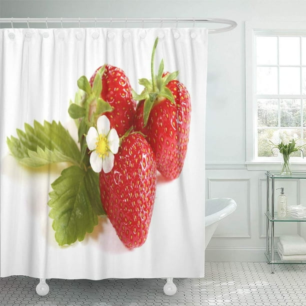 CYNLON Organic Red Strawberry Fruits Strawberries on White Fresh Alone ...