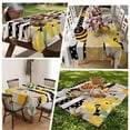 Abstract Spring Daisy Tulips Bee Table Cloth 60x84in, Waterproof ...