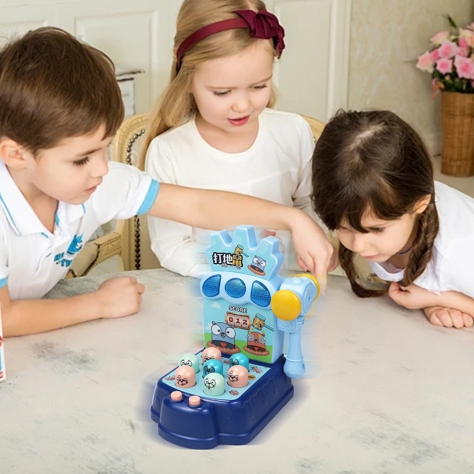 QIPOPIQ Arcade Game Toys, Whack Game Mole, Mini Electronic Interactive ...