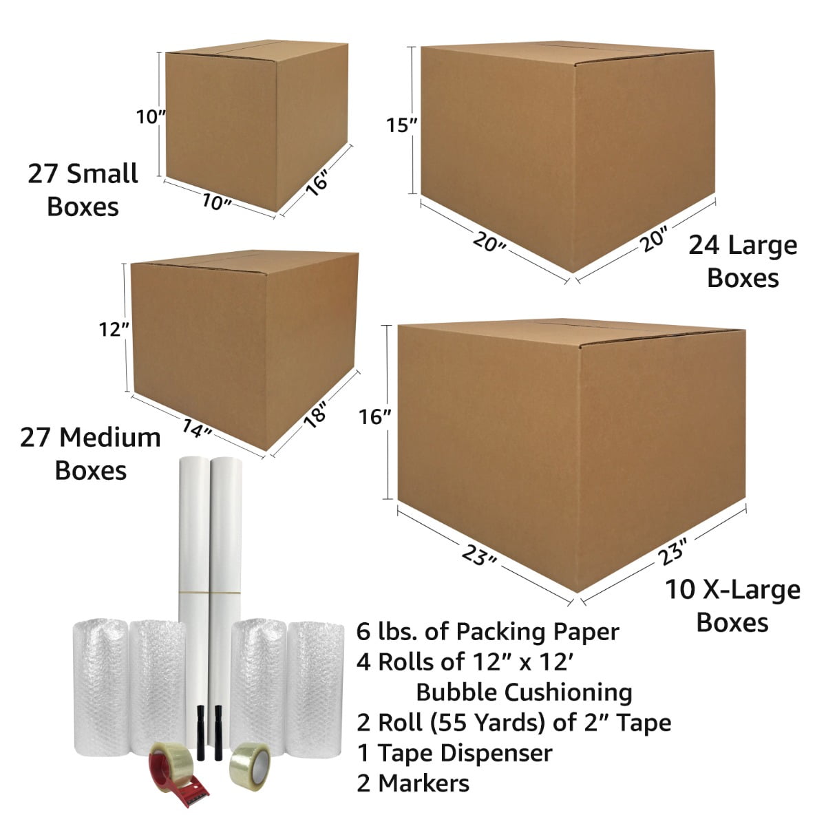 Buy UBMOVE 7 Room Basic Moving Kit 88 Moving Boxes, Moving Supplies ...