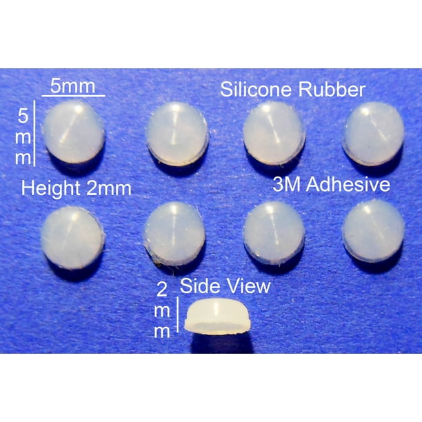 VATH Self Adhesive Silicone Rubber Feet 5mm(L)x 5mm(W)x 2mm(H) 8pcs ...