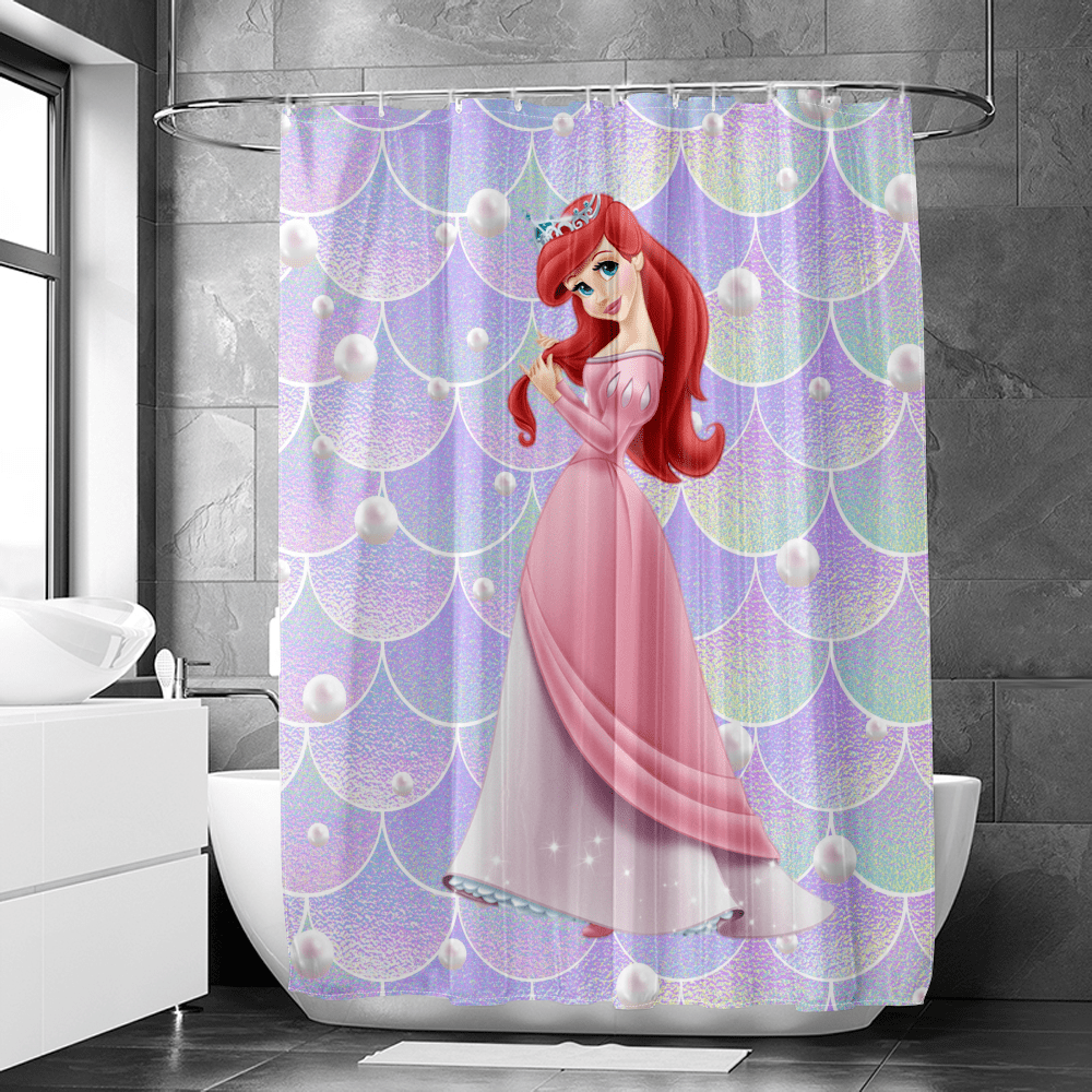 Ariel Shower Curtain Modern Practical Casual Bath Curtain for Family ...