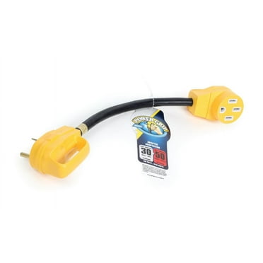 MaxxHaul 80708 Dogbone RV/Electrical Adapter 15Amp Male to 50 Amp ...