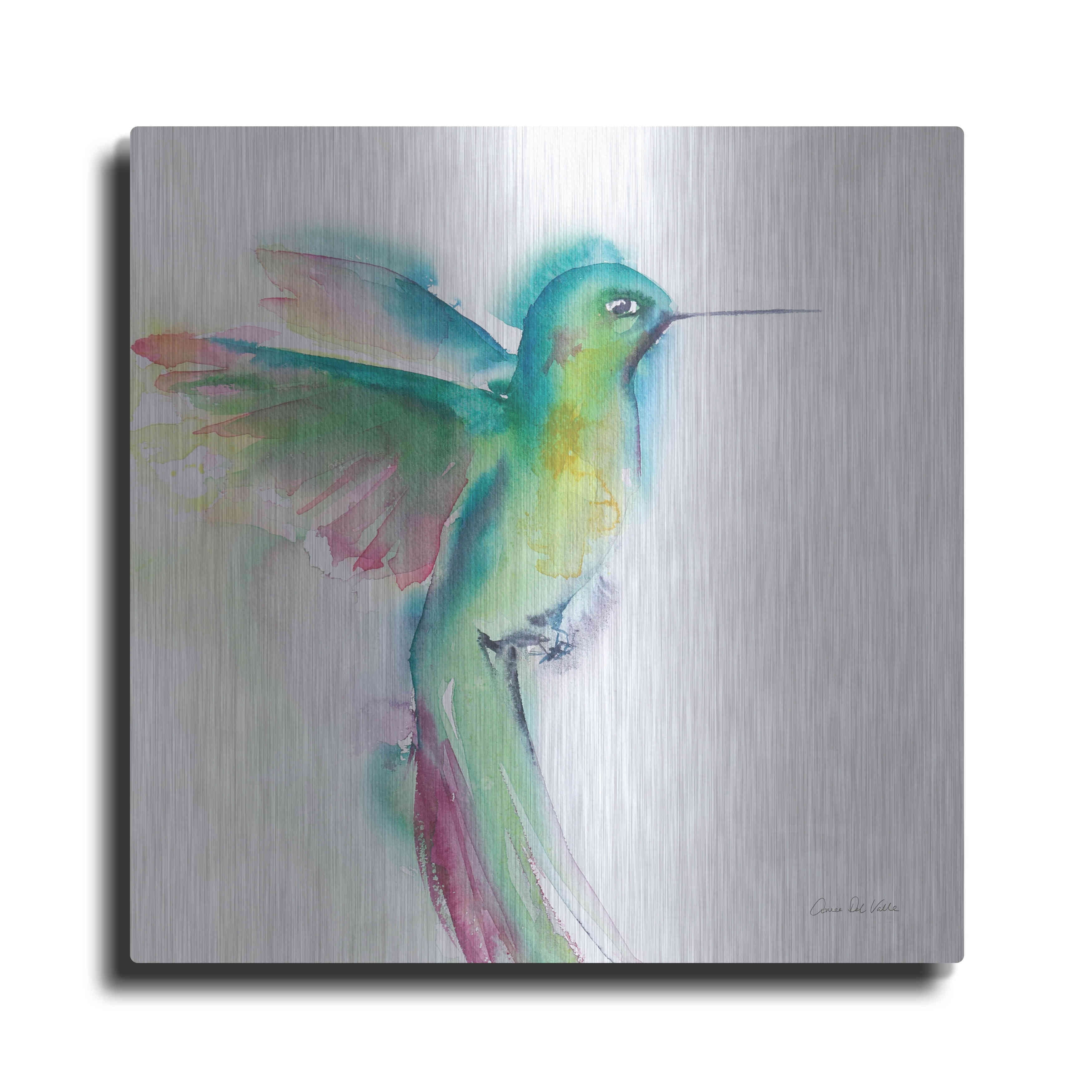 Luxe Metal Art 'Hummingbirds II' by Alan Majchrowicz, Metal Wall Art ...