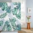 Bathroom Shower Curtain Farm Botanical Monstera Leaves Waterproof ...