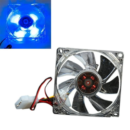 Quiet Desktop PC Case Fan Cooling 4 LEDs 80mm for Computer Laptop ...