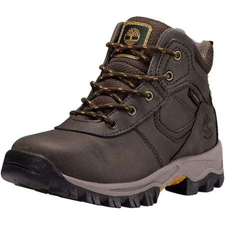 Timberland Youth Mt. Maddsen Mid Waterproof Hiking Boot, Dark Brown (3 ...