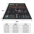 Book Blanket Flannel Magic Potion And Skull Design, Decorative Cozy ...