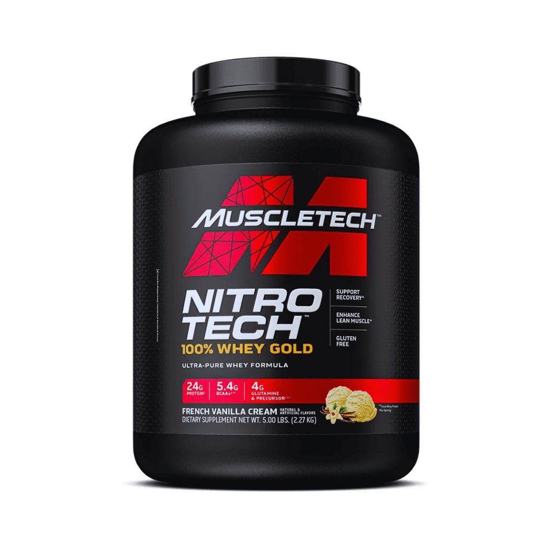 Nitro Tech 100% Whey Gold Mucletech Proteína French Vanilla | Knasta Chile