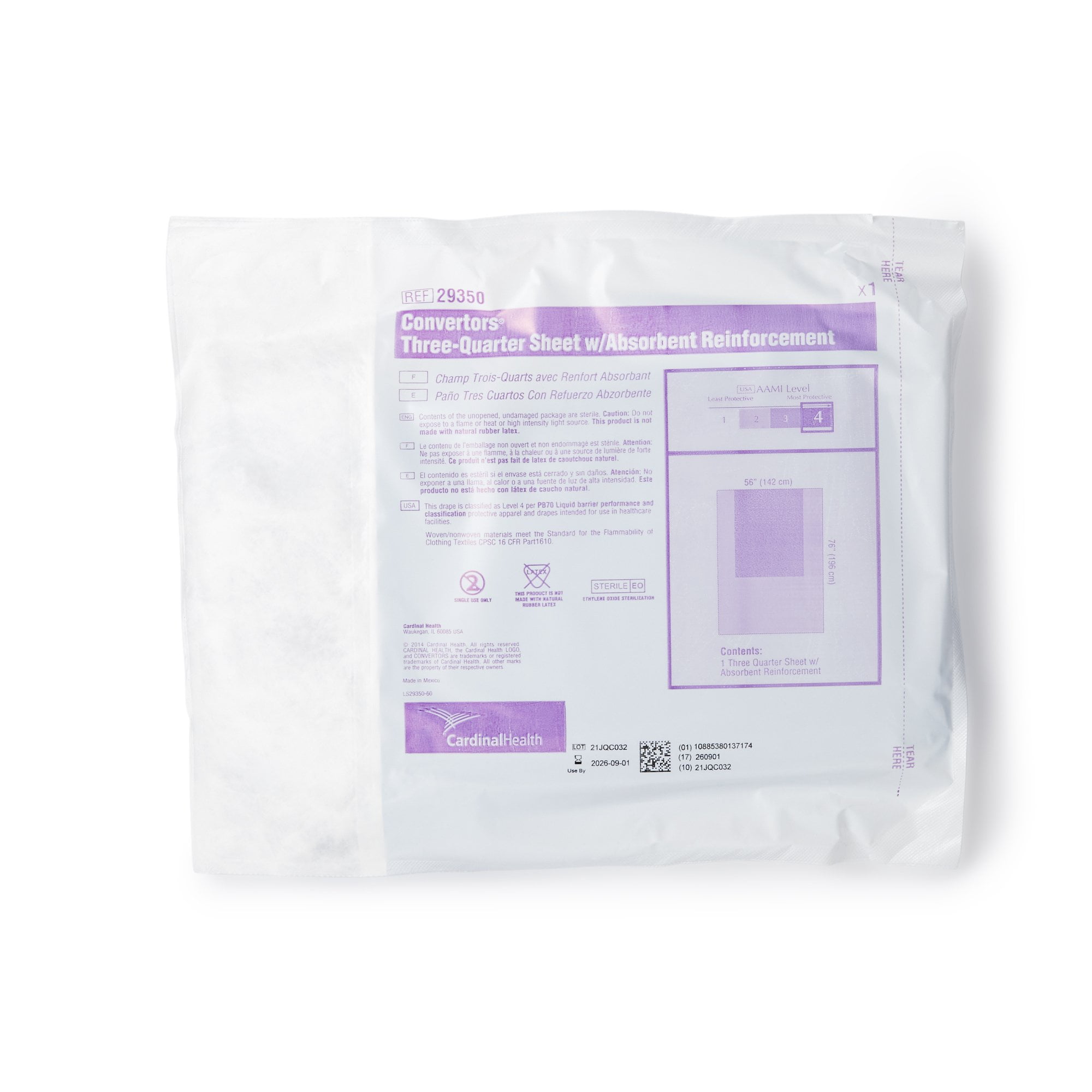 Cardinal Health Sterile Three-Quarter General Purpose Drape, 56 x 77 ...