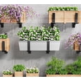 4 PCS Adjustable Window Box Brackets for Planter Box, Heavy Duty Wall ...