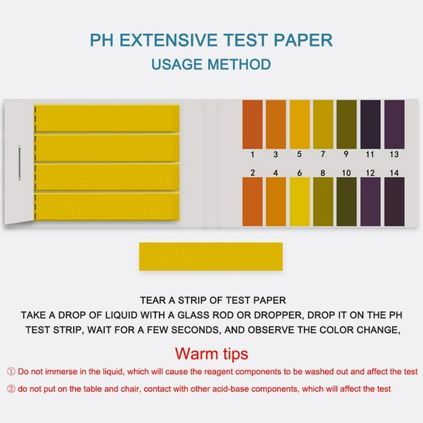 Clairlio 80 Pcs PH Indicator Test Strips Professional PH Test Papers ...