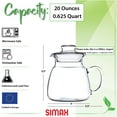 Simax Glassware 20 Oz. Glass Teapot | Short Spout, Microwave and ...