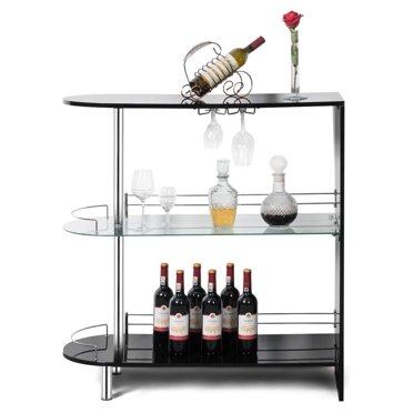 DEXTRUS 67" Tall Kitchen Pantry Cabinet with Glass Hanging Rack, Liquor ...