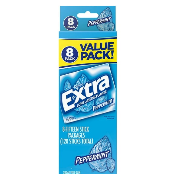 Extra Sugar Free Chewing Gum, Mint Variety Pack, Spearmint, Polar Ice ...