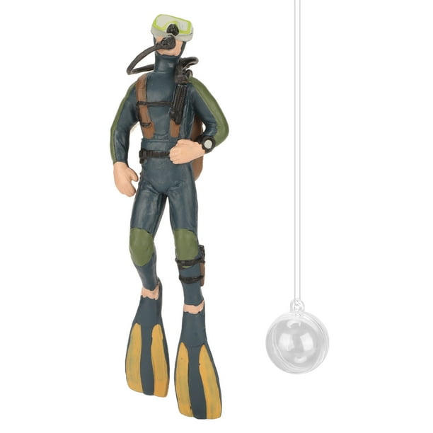 Frogman Fish Tank Decoration, Cute Aquarium Floating Diver Decoration ...