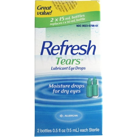 Refresh Tears Lubricant Eye Drops 2-0.5 fl. oz. Bottles - Walmart.com
