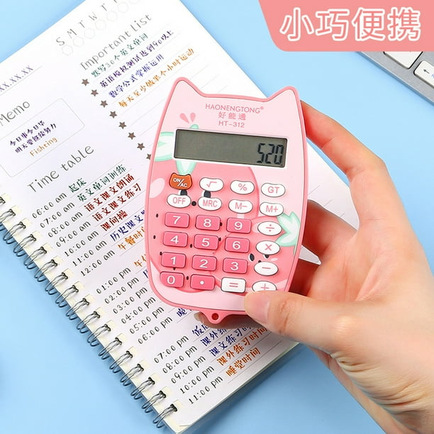 nipocaio Kawaii Portable Calculator Cute Cat Mini Student Calculators ...