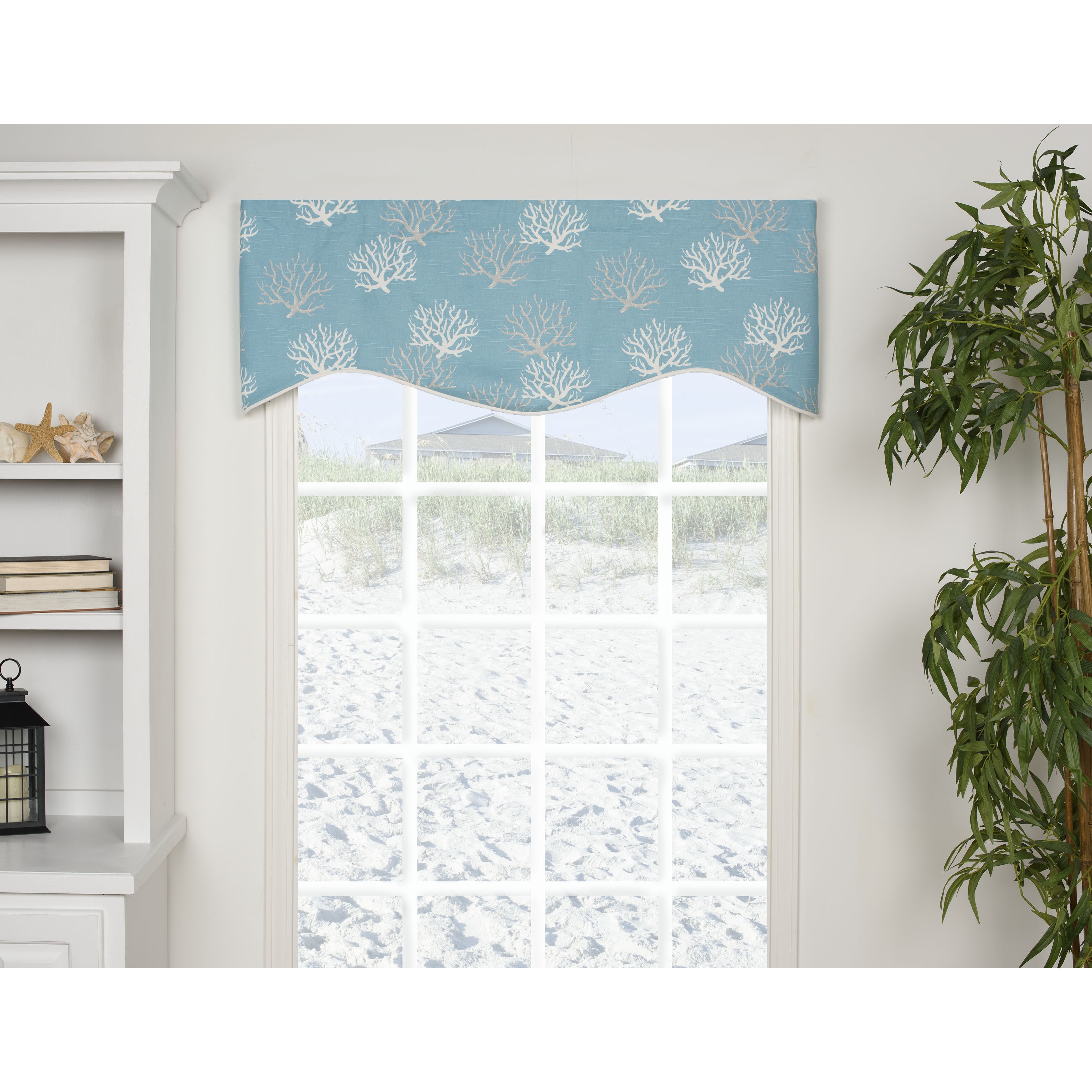 CAPTIVA SHAPED VALANCE Captiva Blue Shaped Valance - Walmart.com
