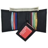 Trifold Lamb Leather Wallet W/Removable ID attached W/Hook and Loop ...