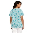 Binienty Turtle and Starfish Pattern Medical Uniform for Women Short ...