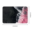 Nelaau Pink White Ocean Waves Print Flannel Anti-slip Floor Mat 16x24in ...