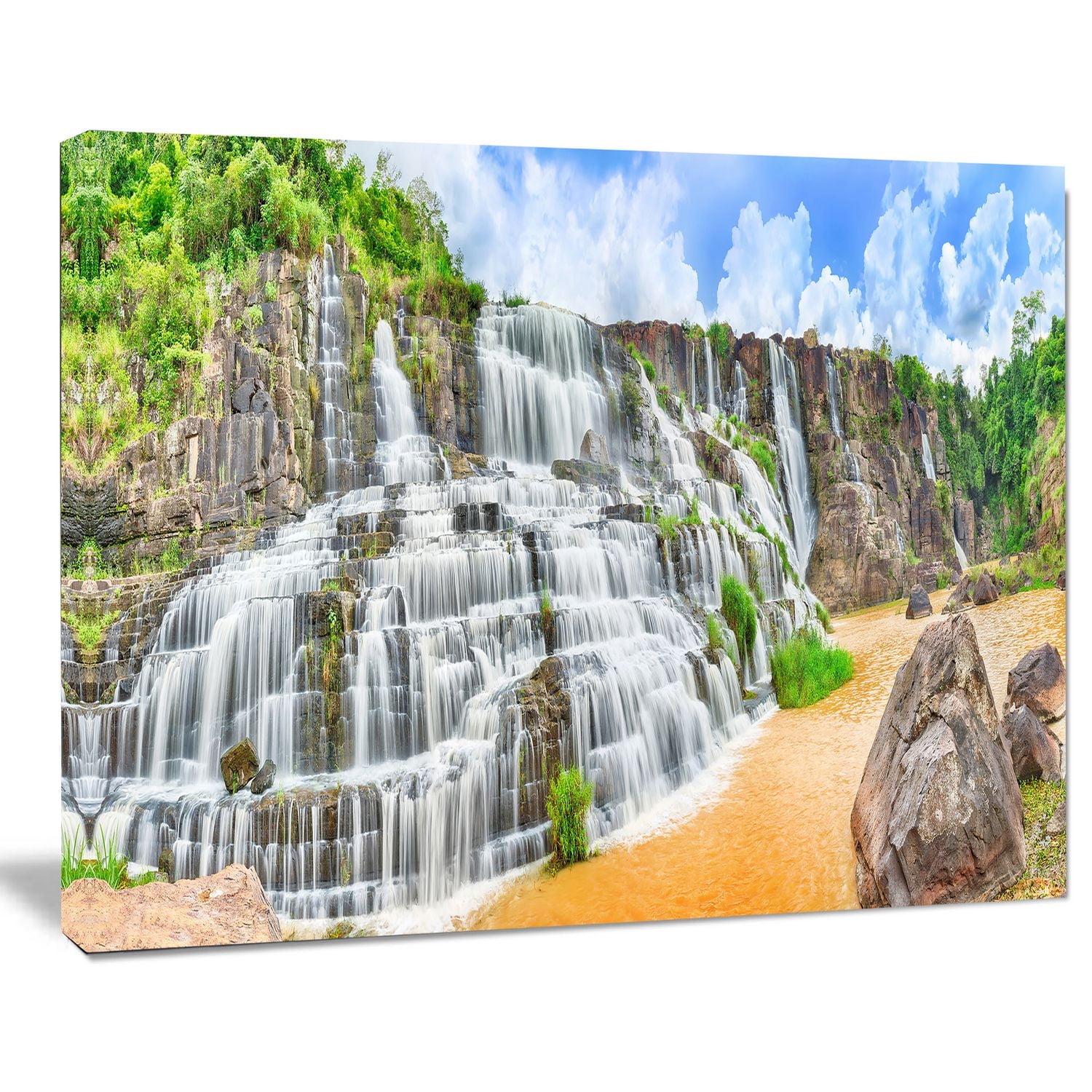 Click here for Designart Design Art Pongour Waterfall Canvas Prin... prices