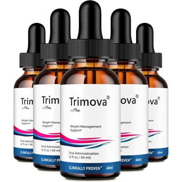 (5 Pack) Trimova Metabolism Drops Liquid Supplement - Trimova Drops for ...