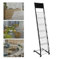 6 Tiers Literature Stand Brochure Floor Rack Magazine Catalog Display ...