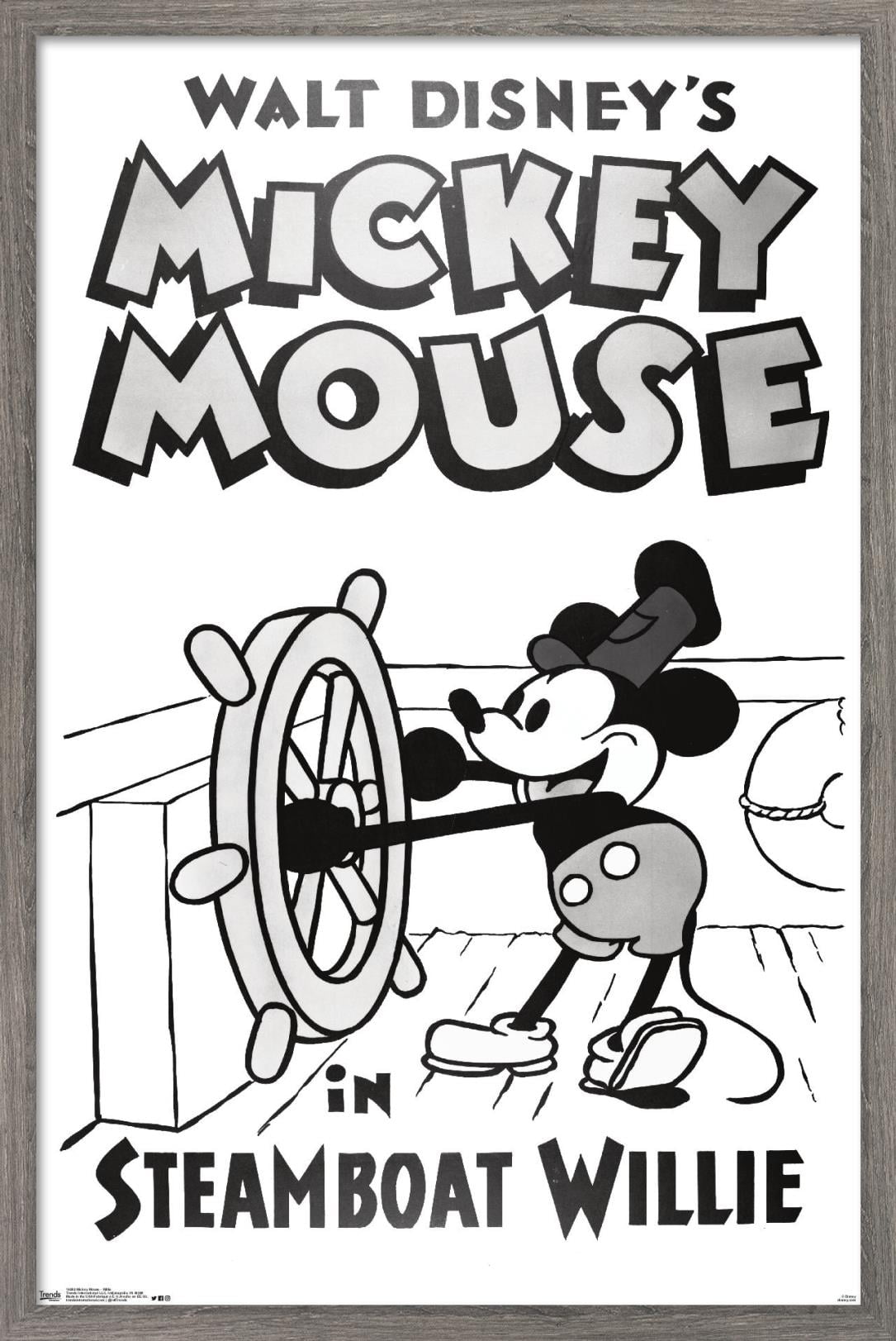 Disney Mickey Mouse - Steamboat Willie Wall Poster, 22.375" x 34 ...