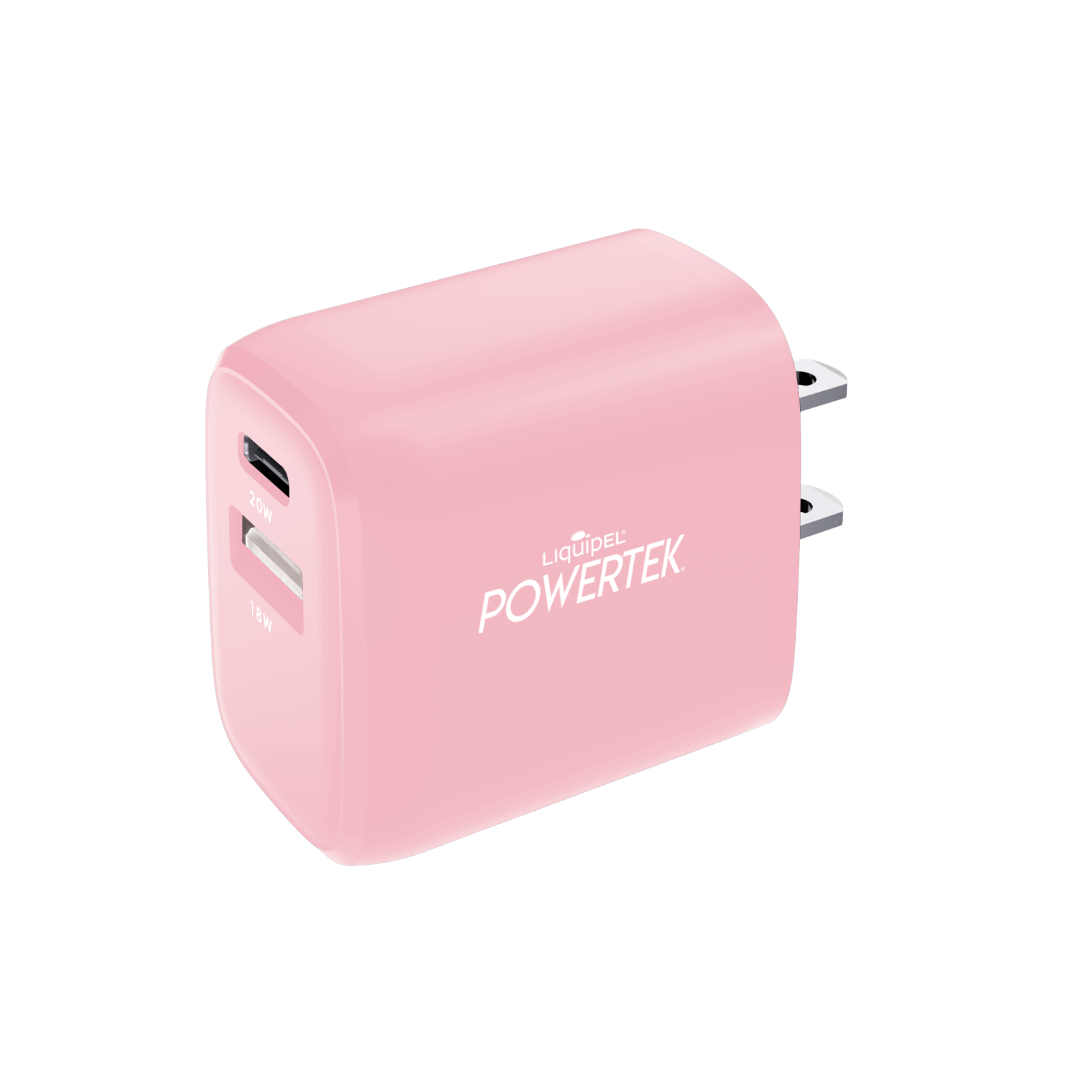 Liquipel Powertek Pastel Type-C Fast Charging Wall Charger 20W PD USB-C with Foldable Plug, for ...