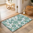 Abstract Paisley Pattern Front Door Rugs 2x3ft Retro Green Ethnic ...
