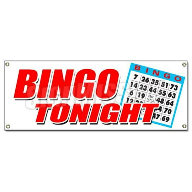 SignMission B-Bingo Tonight 18 x 48 in. Bingo Tonight Banner Sign ...