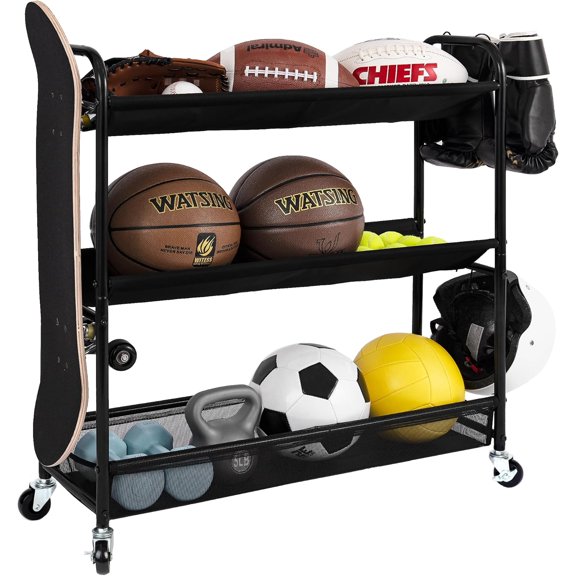 Sttoraboks Garage Sports Organizer, Golf Bag Rack, Ball Storage Stand ...