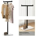 Modern Coat Racks with Marble Base Heavy Duty Clothes Rack Metal Coat ...