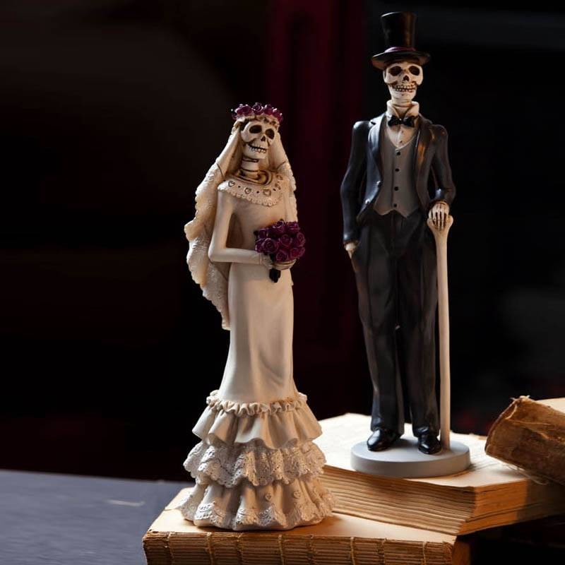 Decorative Skeleton Bride and Groom Statues - Walmart.com