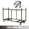 Furniture Utility Foldable Portable Rolling Table Storage Rack Trolley ...
