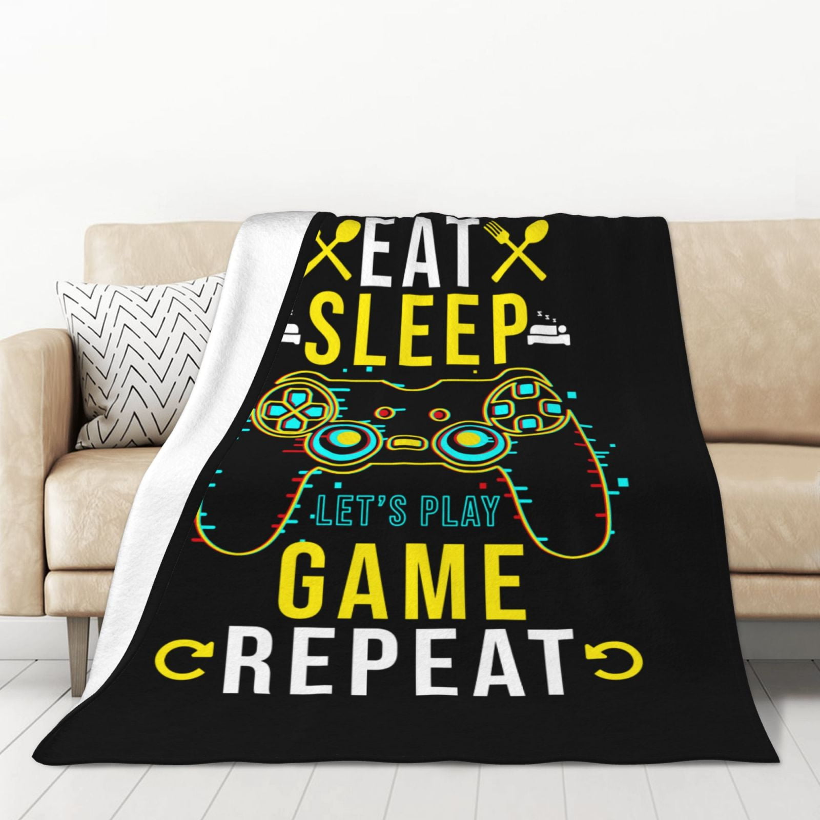 XMXT Throw Blankets, Colorful Game Controller Bed Blanket for Bedroom ...
