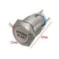 Engine Start Button Push Switch Ignition Car Red LED Metal Round Bolt ...